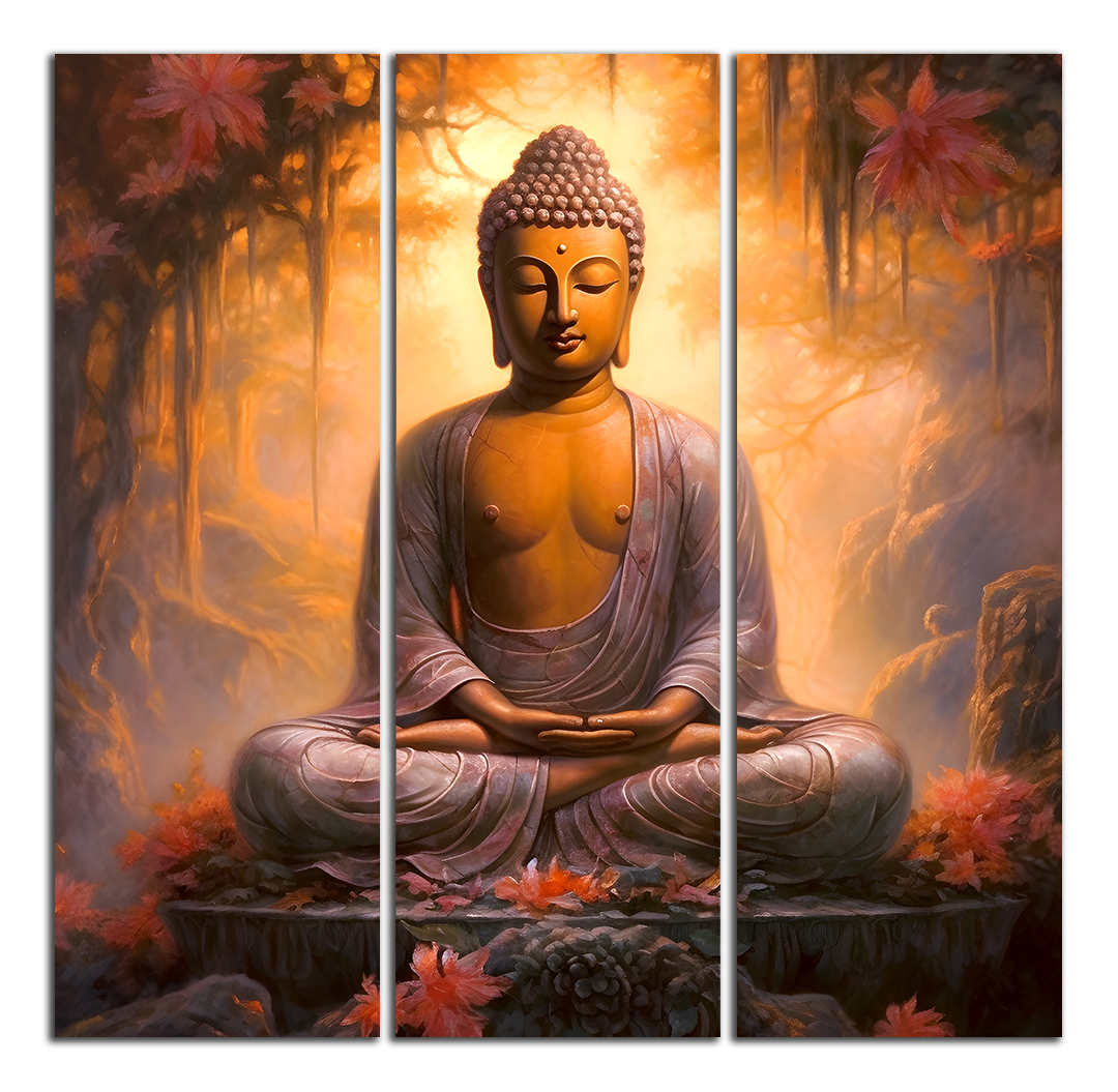 Štvorcový obraz Buddha pod stromom | Colorika.sk